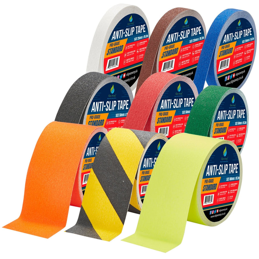 Non Slip Strips for Stairs - Black 64cm x 3 cm (16x pack) – Slips Away