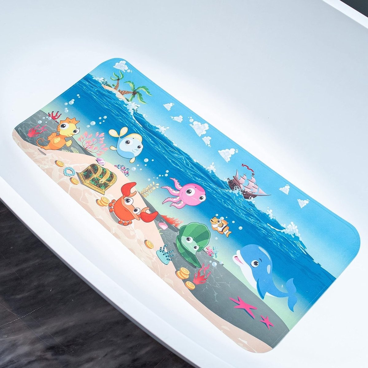 Kids Non-Slip Bath Mat - Fun and Functional Bathroom Safety Solution ...